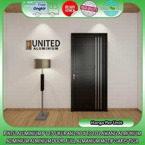 Jual United Aluminium Co Id Pintu Aluminium Motif Garis Tipe P113 Putih ...