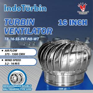 Jual Turbin Ventilator 16 Inch Turbine Fan Exhaust Atap Rumah ...