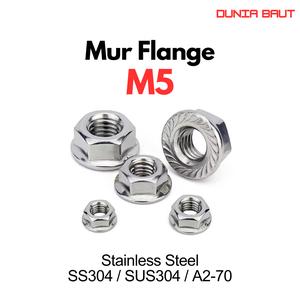 Jual Mur Flange M5 / Flange Nut M5 Stainless SS304 - Kota Tangerang ...