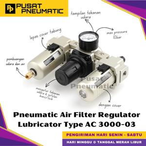 Jual AC 3000 03 Pneumatic Air Pressure Combination FRL Series Filter ...