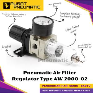 Jual AW 2000 02 Pneumatic Air Pressure Relief Control Filter Regulator ...