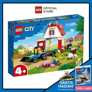 Promo LEGO City 60346 Barn & Farm Animals (230 Pieces) Cicil 0% 3x ...