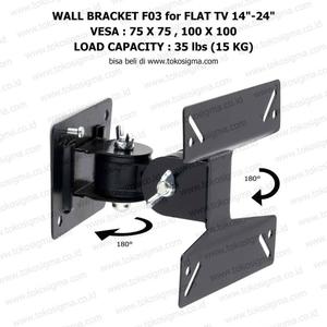 Jual Braket breket BRACKET F03 untuk PC Monitor Curve FLAT TV 14 17 19 ...