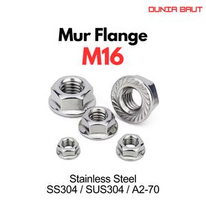 Jual Mur Flange M16 / Flange Nut M16 Stainless SS304 - Kota Tangerang ...