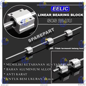 Jual "spd02" EELIC LBB-SCS20UU Linear bearing block scs 20uu dengan ukuran lubang besi 20 mm 3d ...