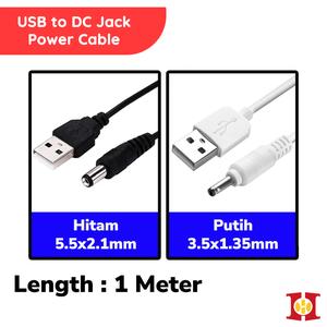Jual Kabel Power Adapter Konverter USB Male Port Ke 5V To Jack DC 5.5mm ...