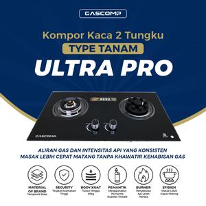 Jual GASCOMP Kompor Tanam 2 Tungku Api Tornado Kompor Gas Tanam Kaca 2 ...