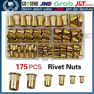 Jual Rivet Nut Mur Rivet Nut Kuning Rivnut Besi Carbon Steel Nutsert Tanam Insert / Mur Rivet M3 ...