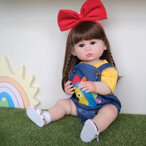 Jual 55CM full Body Cuddly Reborn Toddler Girl Doll Princess Doll Life ...