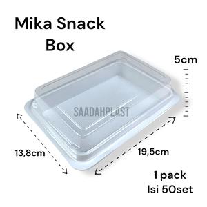 Jual Mika Kue Snack Box Putih / Tray Box Bento Brownies Tanpa Sekat ...