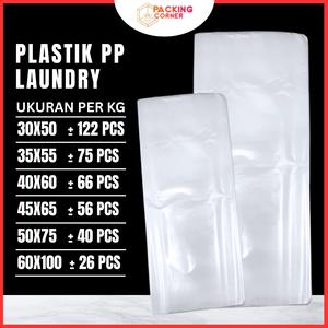 Jual Plastik Laundry PP Bening Kantong Plastik Packing Baju Londry Buket Bucket Kiloan 500Gram ...