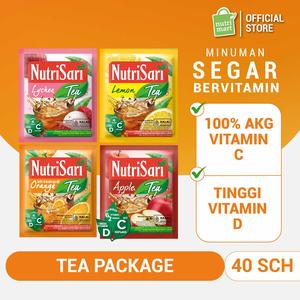 Promo NutriSari Tea Package (40 Sch) - Lemon Tea, Lychee Tea, Orange ...