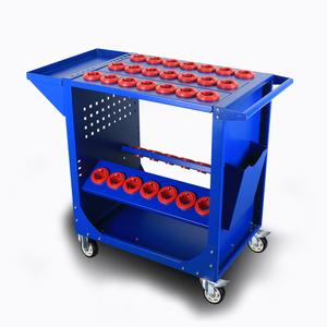 Jual BT30 BT40 BT50 CNC Tool Trolley Cart 25 Capacity Tooling Blue 45 ...