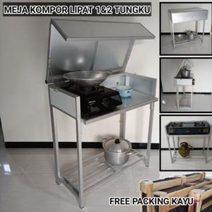 Jual MEJA KOMPOR LIPAT 1&2 TUNGKU ALUMINIUM/FREE PACKING KAYU - Satu ...