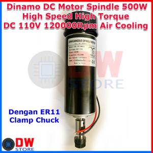 Jual TERLARIS.. CNC Router Engraving Dinamo Spindle Motor DC 110V 500W ...