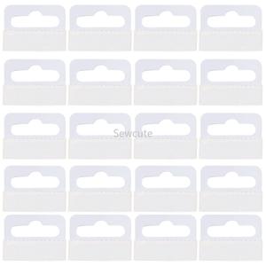 Jual 100pcs Clear Self Adhesive Hang Tabs Hooks Plastic Display Hand ...