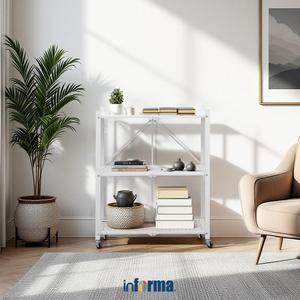 Promo Informa Ollin Rak Besi Lipat 3 Tingkat - Putih storage rack metal ...