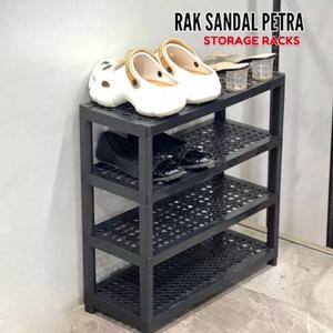Jual Rak Sepatu Sandal Petra 4 Susun Tempat Penyimpanan Sendal Rak 3 ...