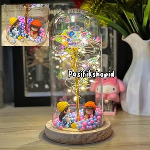 Jual Bunga Mawar Artificial LED dalam Tabung Kaca – Kado Wisuda, Ulang ...