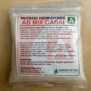 Jual AB Mix CABAI Pekatan 1L (serbuk) Pupuk / Nutrisi Hidroponik khusus ...