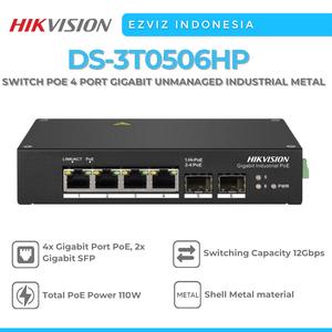 Jual HIK-VISION DS-3T0506HP SWITCH POE 4 PORT GIGABIT UNMANAGED INDUSTRIAL METAL - Jakarta Utara ...