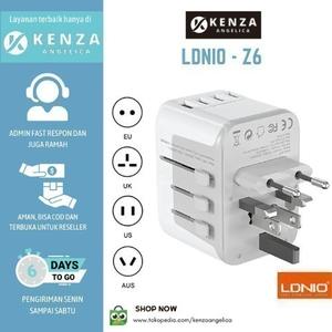 Jual LDNIO Z6 - Travel Converter Adapter - GaN 65W - Support PD QC 3.0 ...