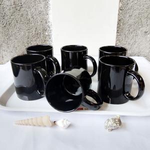 Jual 6 pcs Mug Black Stoneware Coffee- Mug Coffee Keramik Hitam - Hitam ...