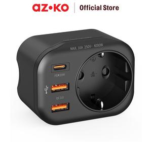 Jual AZKO Krisbow Steker Adaptor Multifungsi Dengan Usb A Type C ...