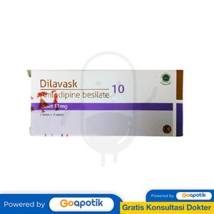 Jual DILAVASK 10 MG BOX 50 TABLET - Kota Bekasi - APOTEK AZKA LANGKAT ...