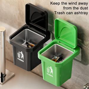 Jual Mini Trash Can Pen Holder Decorative Desktop Garbage Bin with Lid ...