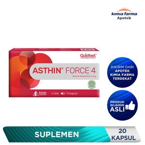 Jual ASTHIN FORCE 4 MG DUS 20 KAPSUL / SUPLEMEN ANTIOKSIDAN / KIMIA ...