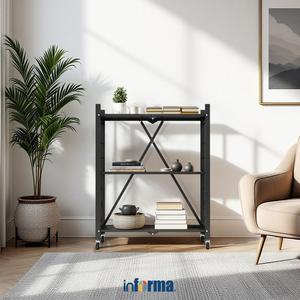 Promo Informa Ollin Rak Besi Lipat 3 Tingkat - Hitam Laci Kabinet ...
