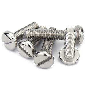 Jual M3 M4 M5 Round head screw 304 A2 Stainless steel GB65 Slotted Cap ...