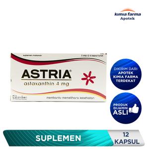 Jual ASTRIA 4 MG 12 KAPSUL / SUPLEMEN ANTIOKSIDAN / KIMIA FARMA ...
