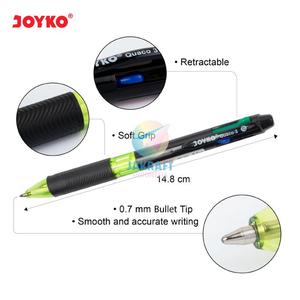 Jual (1 Pcs) Pulpen Ballpoint 4 Warna in 1 Pen JOYKO BP-288 QUACO 3 ...
