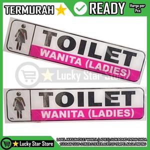 Jual Acrylic Toilet Wanita Ladies Stiker Papan Label Akrilik Sign ...