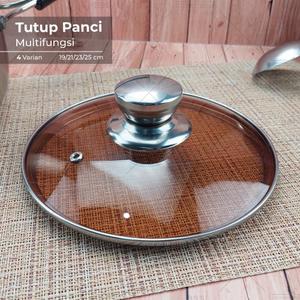Jual Tutup Panci Sup 20cm Milk Pot Kaca Tebal Soup Pan Knob Stainless ...