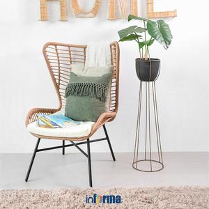 Jual Informa Pot Bunga Dengan Stand 25X25X70 cm S18 - Gold/Hitam Wadah ...