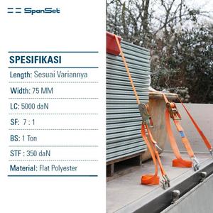 Jual SpanSet Ratchet Lashing Tipe 20040E Claw Hook Kapasitas Ikat 5 ton ...