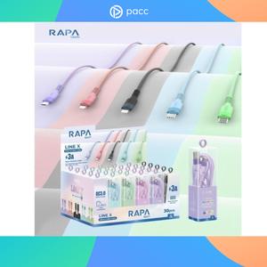 Jual Rapa Line X Data Cable Micro USB, Type-C, Lightning Fast Charging ...
