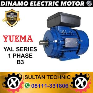 Jual DINAMO ELECTRIC MOTOR YUEMA YAL 4P 3KW 4HP 1 PHASE SINGLE PHASE 220/240V B3 - Jakarta Utara ...