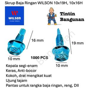 Jual Skrup Baja Ringan WILSON 10x19H, 10x16H Sekrup Bajaringan Baut ...
