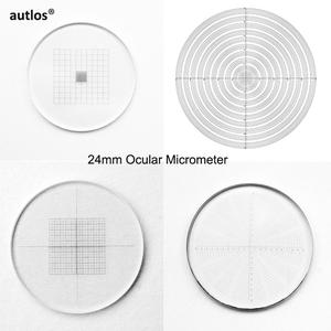 Jual Dia 24mm Stereo Microscope Eyepiece Micrometer Graticule Ruler ...