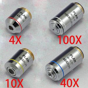 Jual Professional 4X 10X 20X 40X 100X Infinity Plan Objective Lens 195 ...