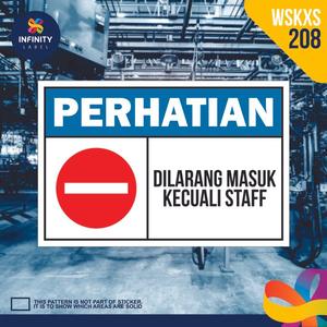 Jual x2 WSKXS - 208 stiker safety sign sticker rambu keselamatan kerja ...