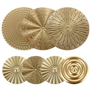 Jual Golden Disc Wall Hanging Art for Living Room Metal Decor Circle ...