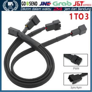 Jual Kabel Fan Splitter 4 pin PWM Extension 1 to 3 / Kabel Fan Hub ...