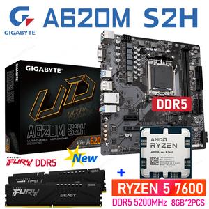 Jual Ryzen 5 7600 R5 7600 Cpu With Am5 Motherboard Gigabyte A620M S2H ...