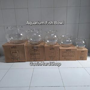 Jual Aquarium Toples Fish Bowl Tempat Undian Vas Bunga DLX Kaca ...