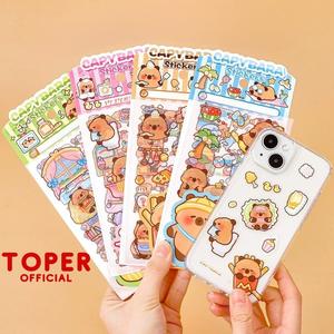 Jual TOPER Cutting Sticker Capybara Isi 4 Lembar Stiker Kapibara Lucu ...